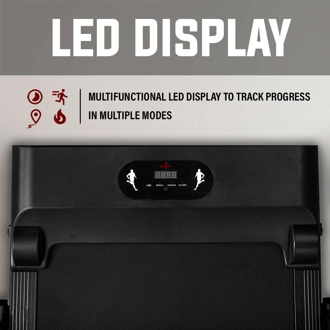 Durafit Compact Black | 2.5 HP Peak DC Motorized Treadmill | Home ...