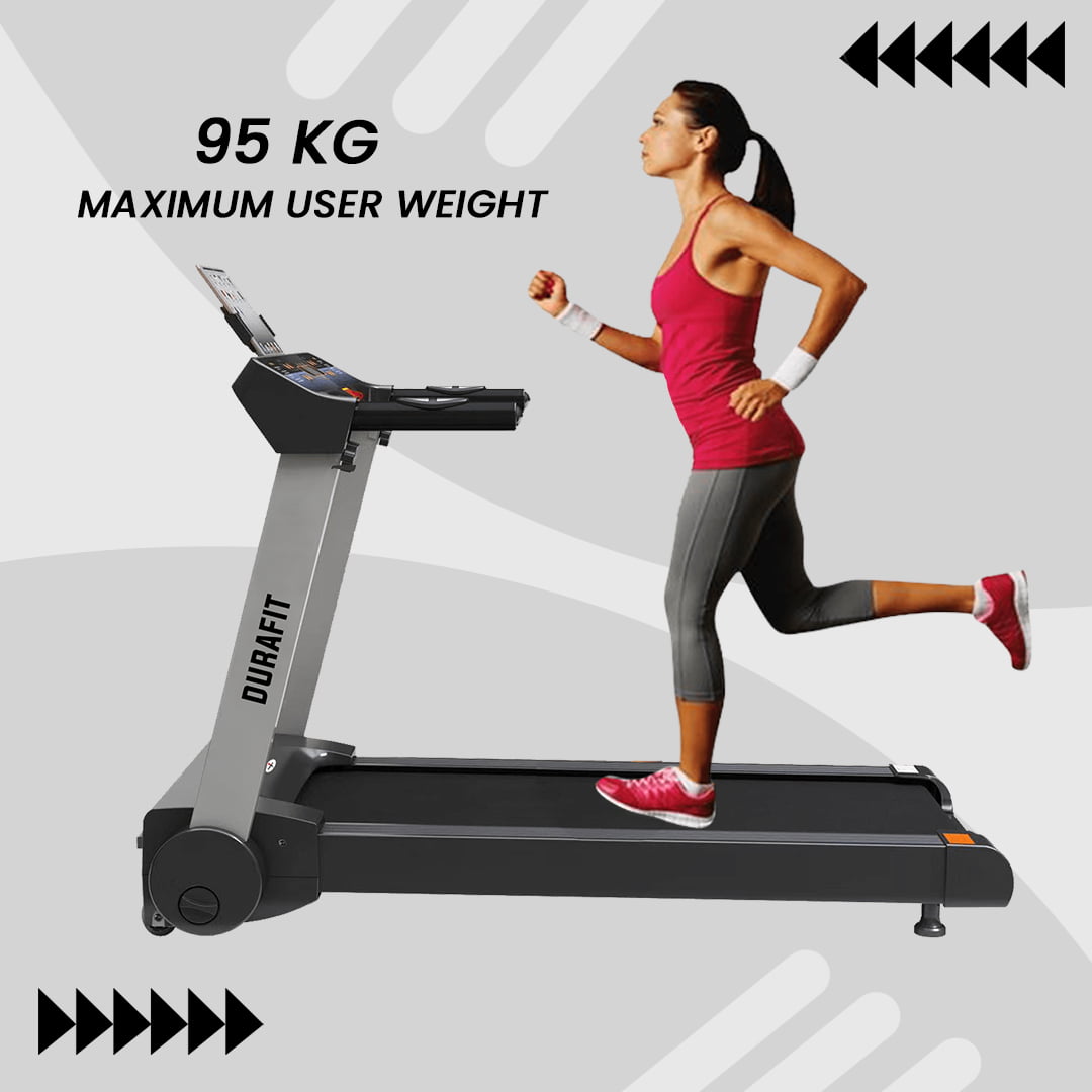 Durafit Spark | 2.5 HP Peak DC Motorized Treadmill | Home workout | Max ...